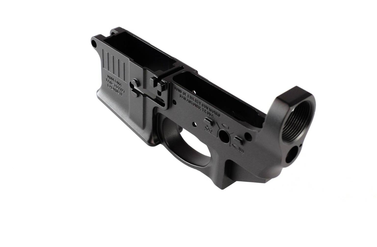 SOLGW BROADSWORD BILLET AMBI LOWER RECEIVER STRIPPED AR15 BLACK ...