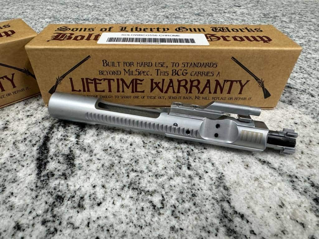 SOLGW 5.56 BOLT CARRIER GROUP 158 CARPENTER SP/HPT/MPI HARD CHROME ...