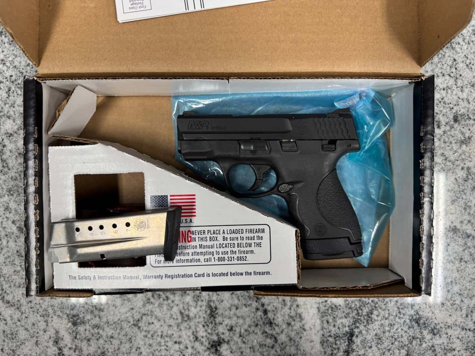 SMITH & WESSON M&P9 SHIELD 9MM 3.1" 7/8+1 2-MAGS ORIGINAL BOX BLACK ...